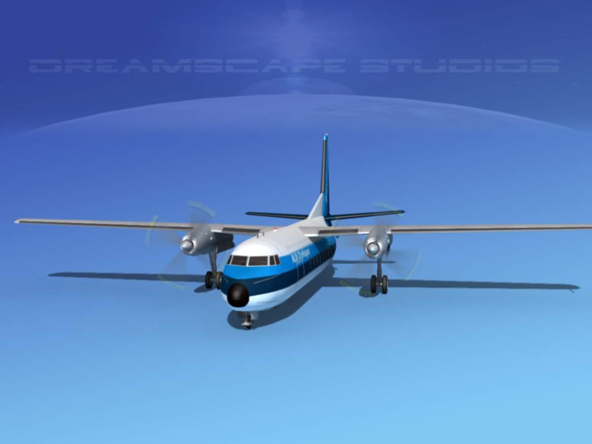 Fokker F-27 NLM Cityhopper 3D Model by Dreamscape Studios