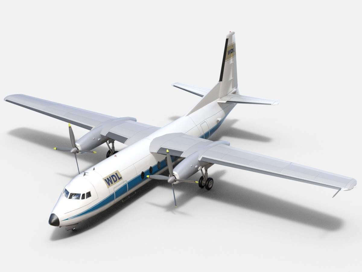 Fokker F-27 WDL - 3D Model by Dreamscape Studios