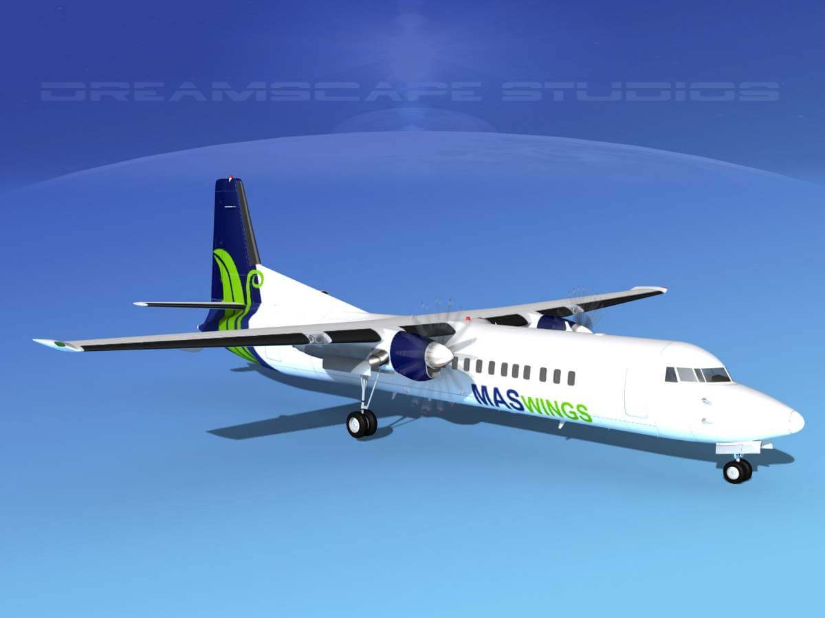 Fokker F-60 MAS Wings 3D Model by Dreamscape Studios