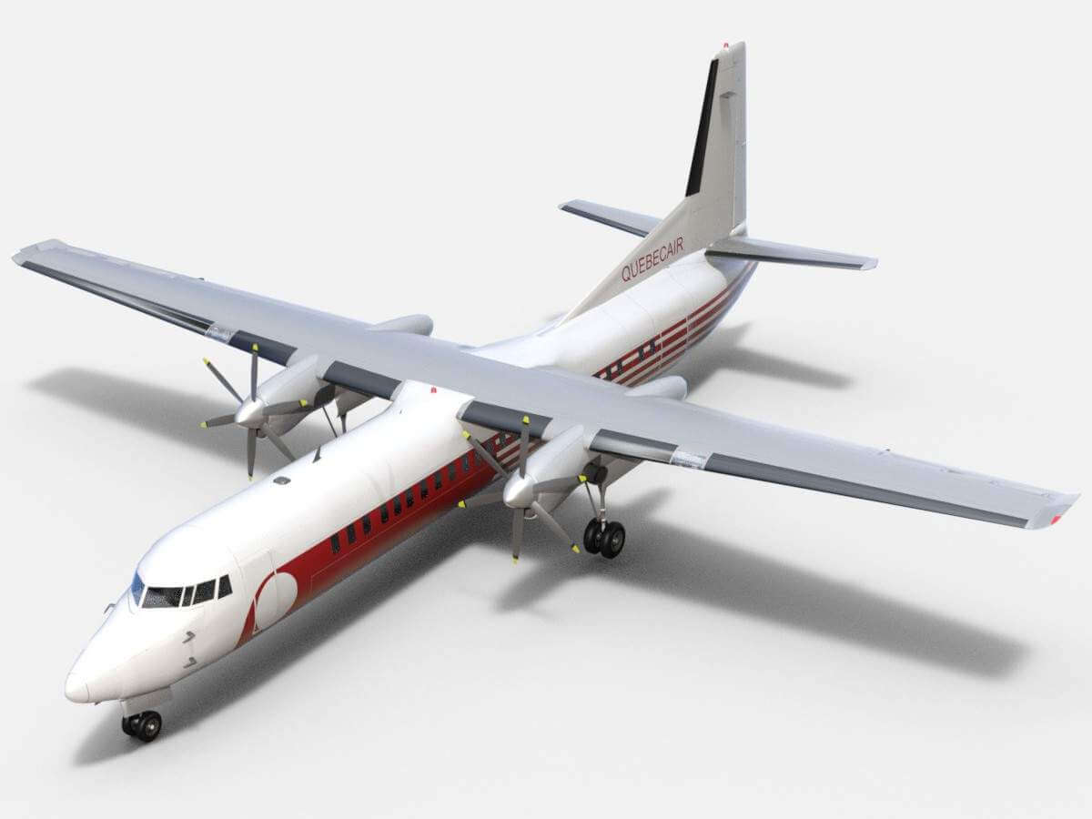 Fokker F-60 QuebecAir 3D Model by Dreamscape Studios