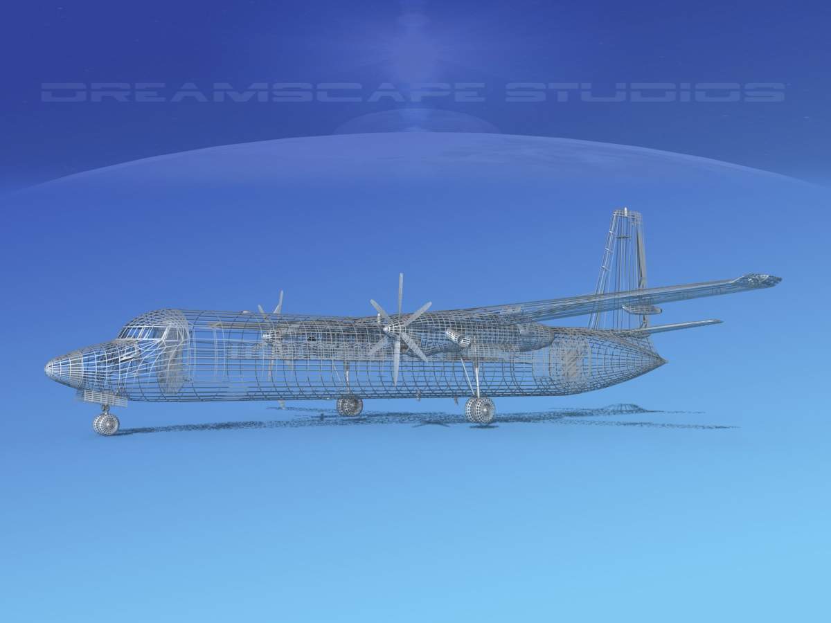 Fokker F-60 Rep of China 3D Model by Dreamscape Studios