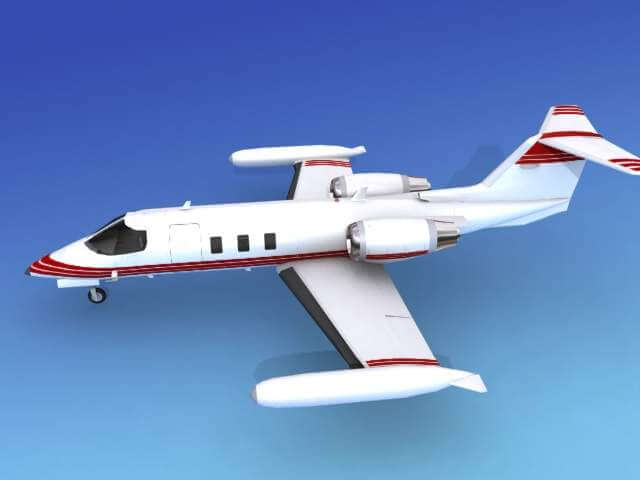 Gates Lear Jet 25 V02 - 3D Model by Dreamscape Studios