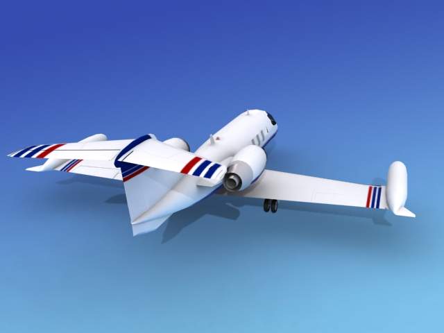 Gates Lear Jet 25 V03 - 3D Model by Dreamscape Studios