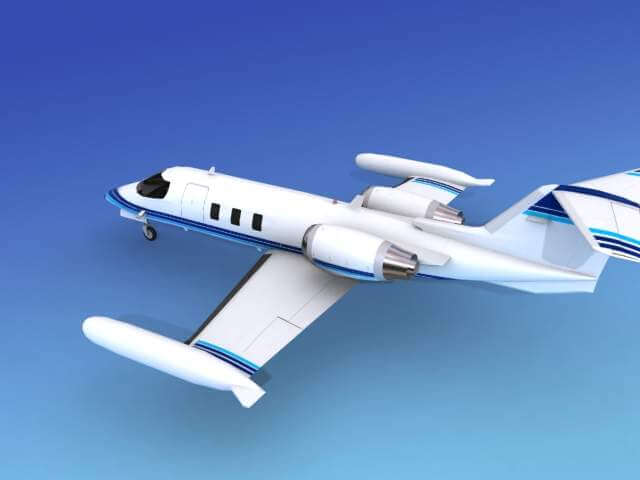 Gates Lear Jet 25 V05 - 3D Model by Dreamscape Studios