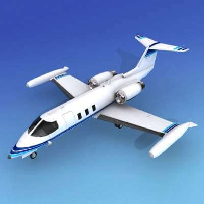Gates Lear Jet 25 V05 - 3D Model by Dreamscape Studios