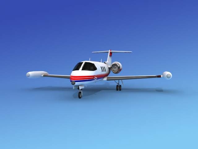 Gates Lear Jet 25 V06 - 3D Model by Dreamscape Studios