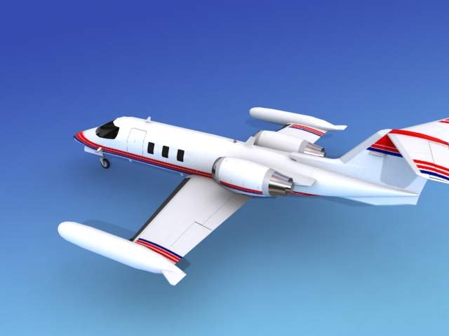 Gates Lear Jet 25 V06 - 3D Model by Dreamscape Studios