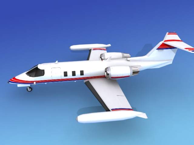 Gates Lear Jet 25 V06 - 3D Model by Dreamscape Studios