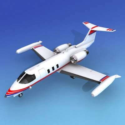 Gates Lear Jet 25 V06 - 3D Model by Dreamscape Studios