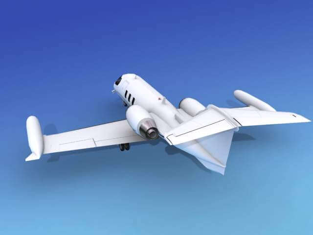 Gates Lear Jet 25 V12 - 3D Model by Dreamscape Studios