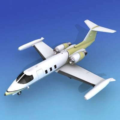 Gates Lear Jet 25 V18 - 3D Model by Dreamscape Studios
