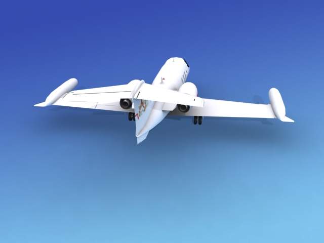 Gates Lear Jet 25 V24 - 3D Model by Dreamscape Studios