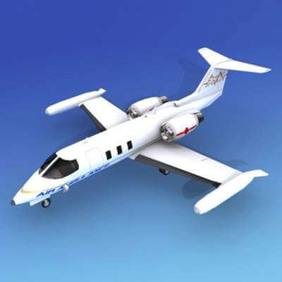Gates Lear Jet 25 V24 - 3D Model by Dreamscape Studios