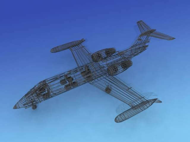 Gates Lear Jet 35 V07 3D Model