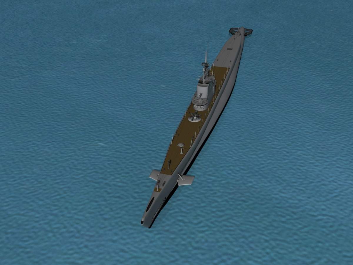Gato Class Submarine SS212 USS Gato - 3D Model by Dreamscape Studios