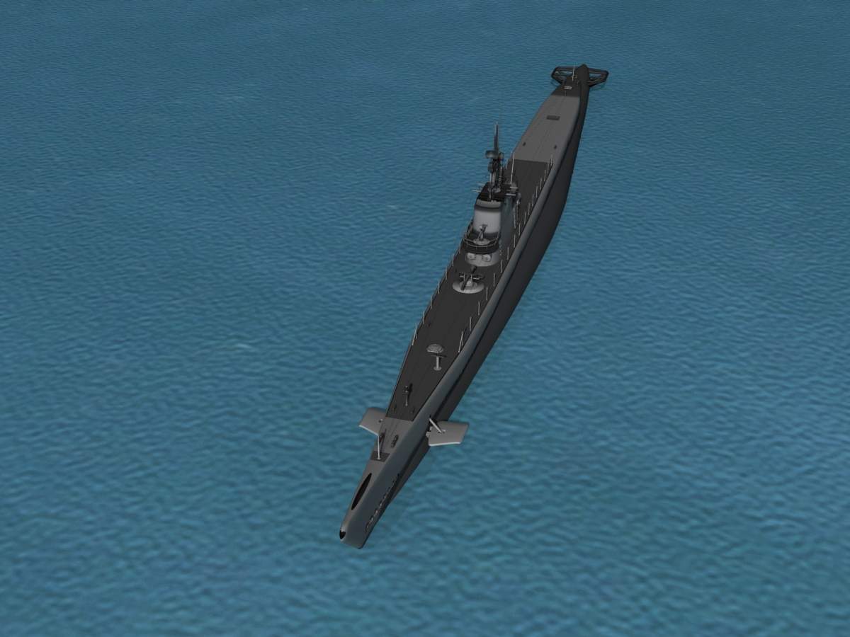 Gato Class Submarine SS213 USS Greenling - 3D Model by Dreamscape Studios