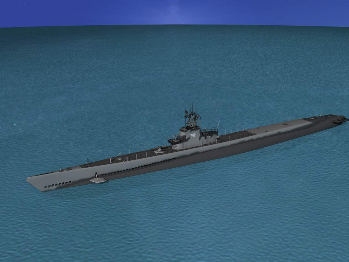Gato Class Submarine SS220 USS Barb - 3D Model by Dreamscape Studios