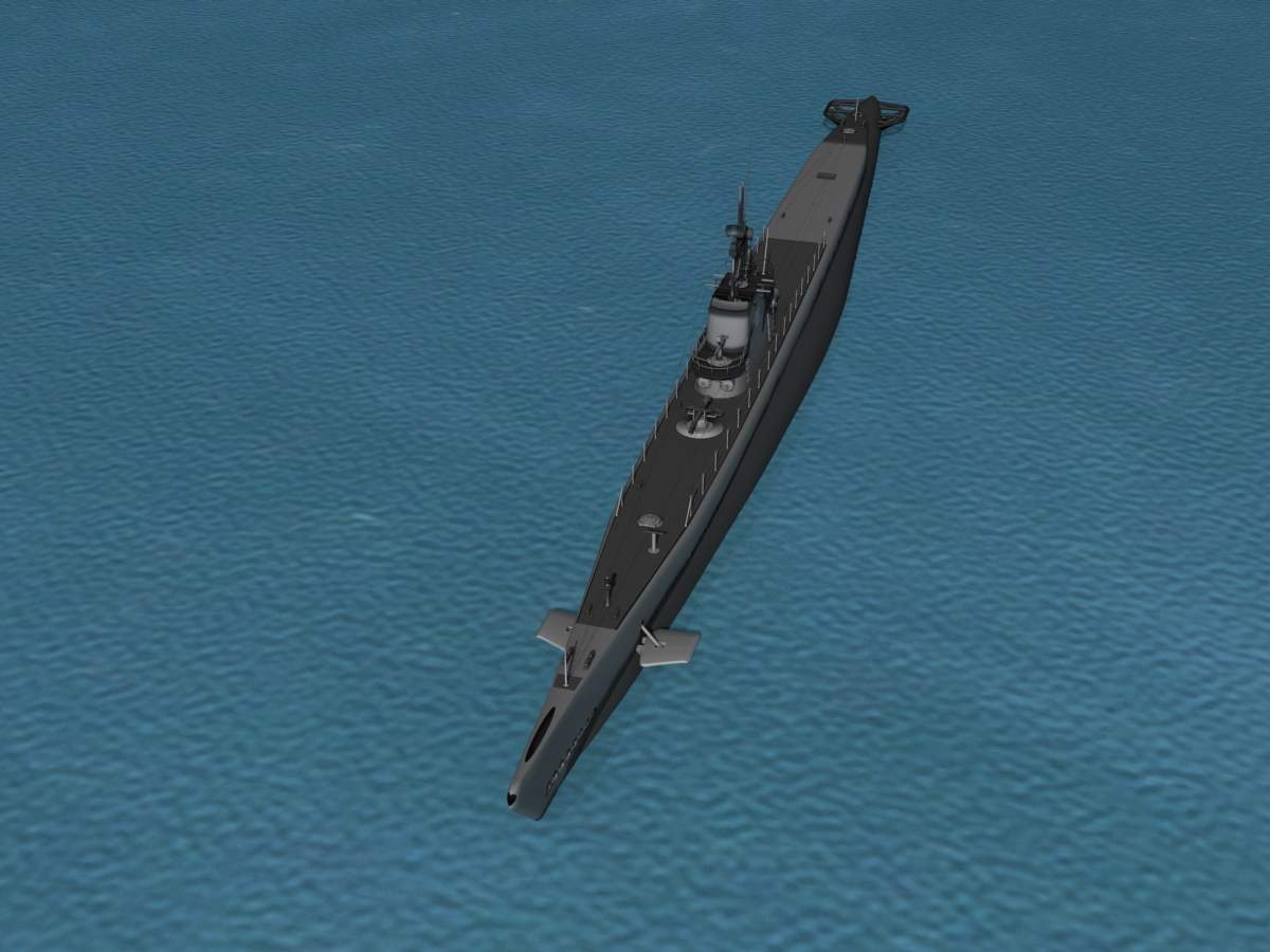 Gato Class Submarine SS230 USS Finback - 3D Model by Dreamscape Studios