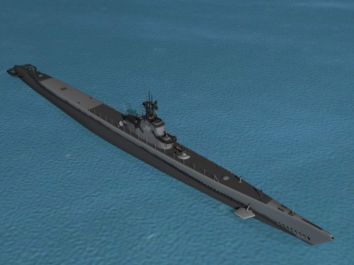 Gato Class Submarine SS230 USS Finback - 3D Model by Dreamscape Studios
