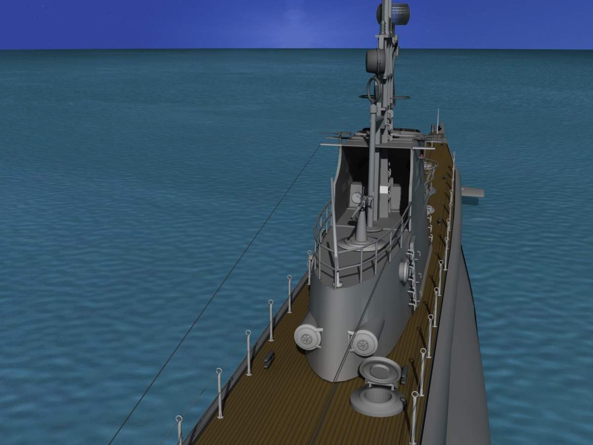 Gato Class Submarine SS230 USS Finback - 3D Model by Dreamscape Studios