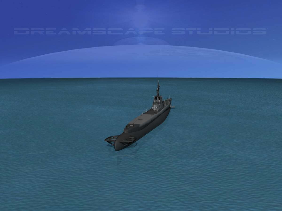 Gato Class Submarine SS246 USS Croaker - 3D Model by Dreamscape Studios