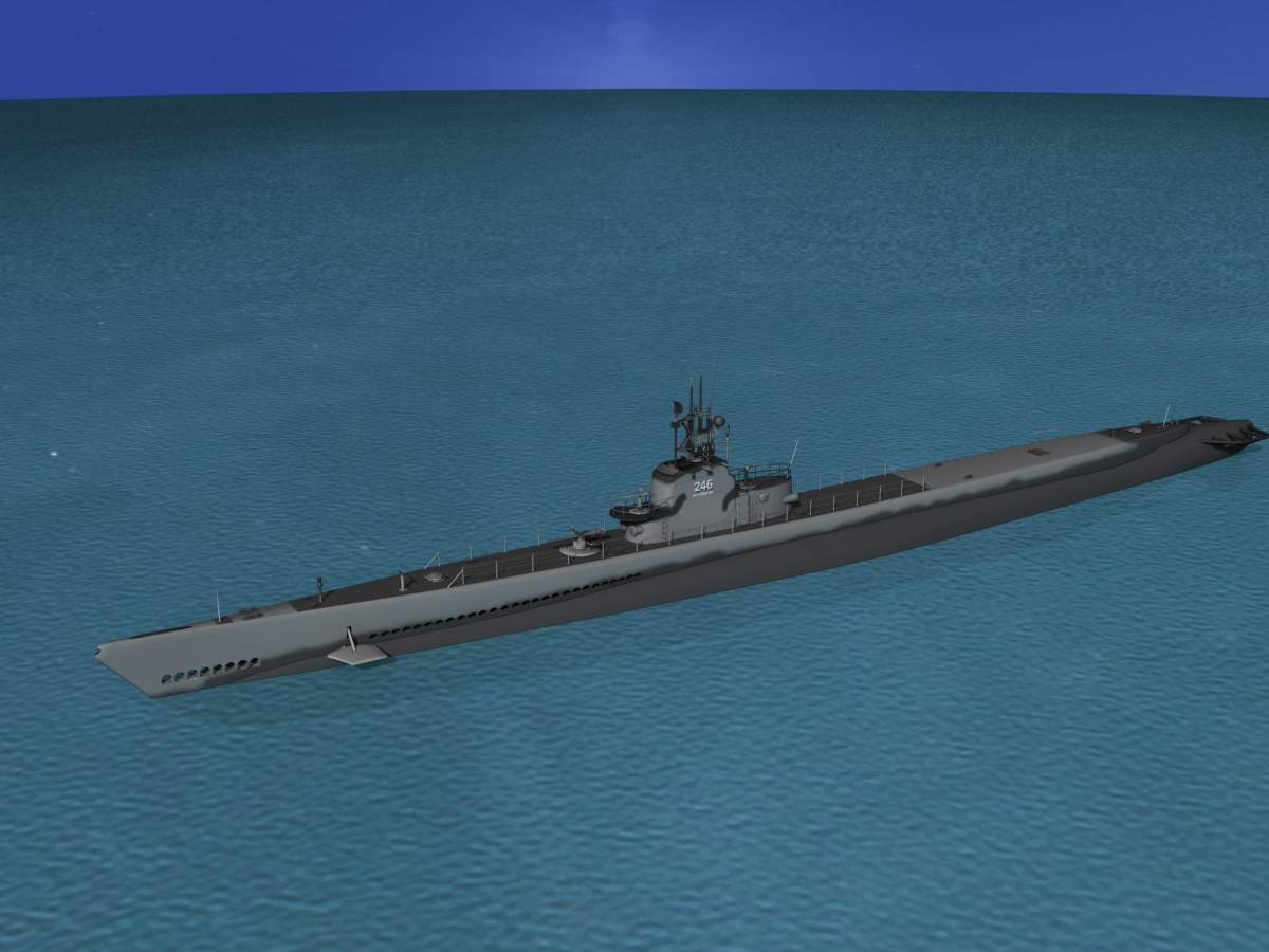 Gato Class Submarine SS246 USS Croaker - 3D Model by Dreamscape Studios