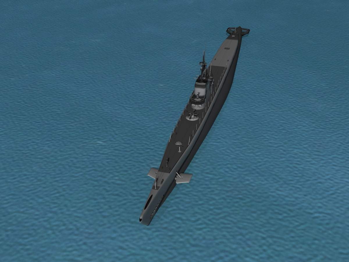Gato Class Submarine SS246 USS Croaker - 3D Model by Dreamscape Studios