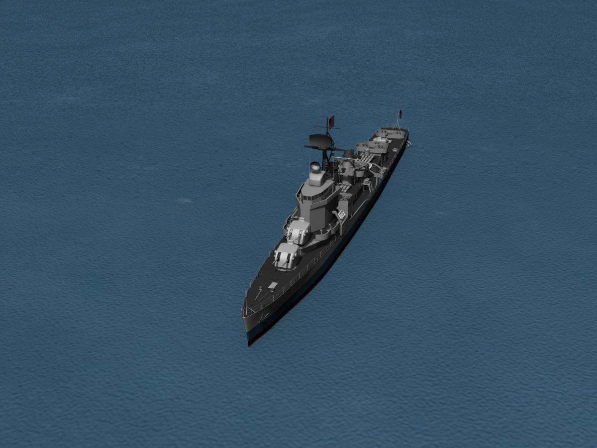 Gearing Class Destroyer DDR-710 USS Gearing 3D Model by Dreamscape Studios
