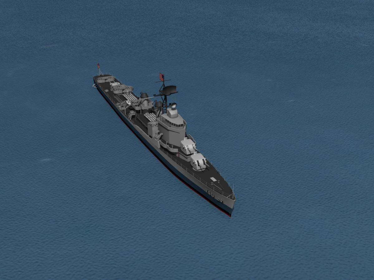 Gearing Class Destroyer DDR-710 USS Gearing 3D Model by Dreamscape Studios