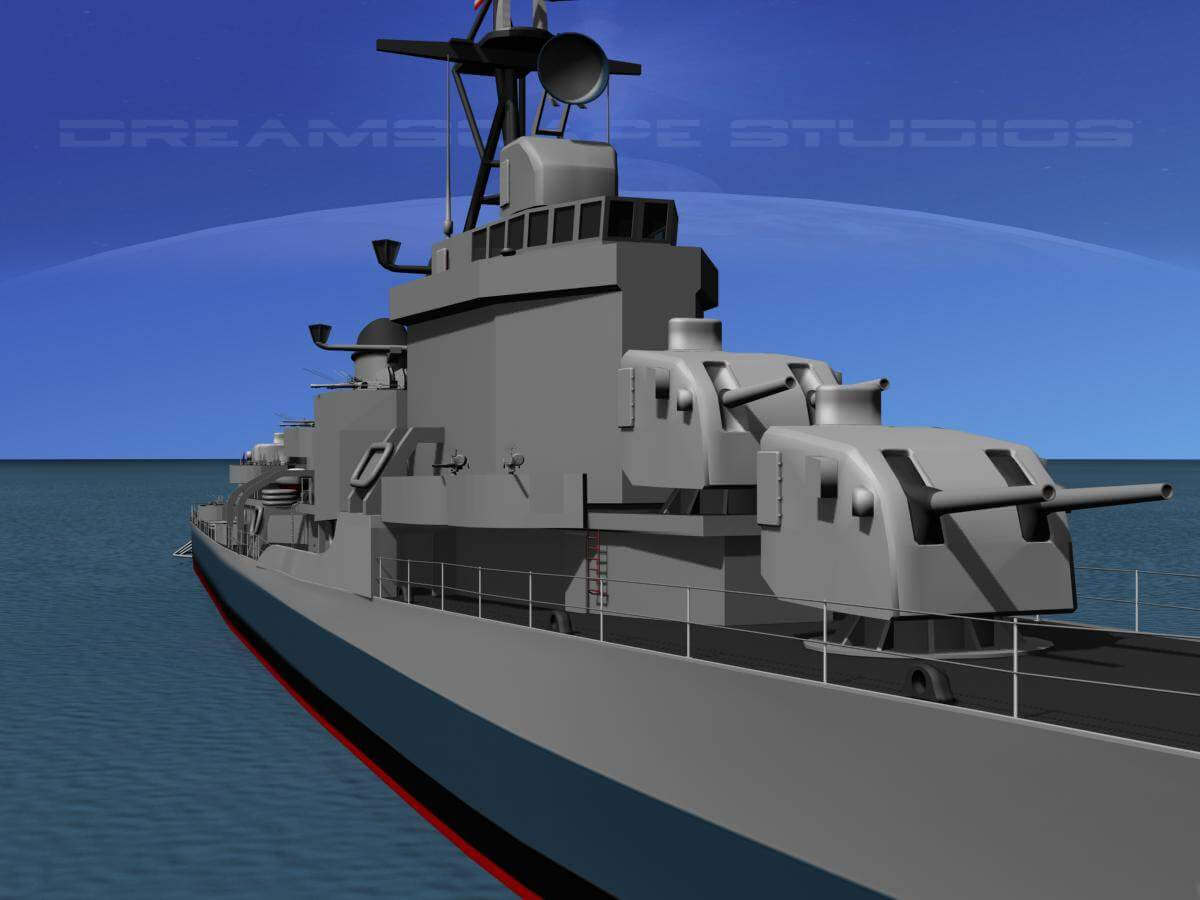 Gearing Class Destroyer DDR-883 USS Newman K Perry 3D Model by ...