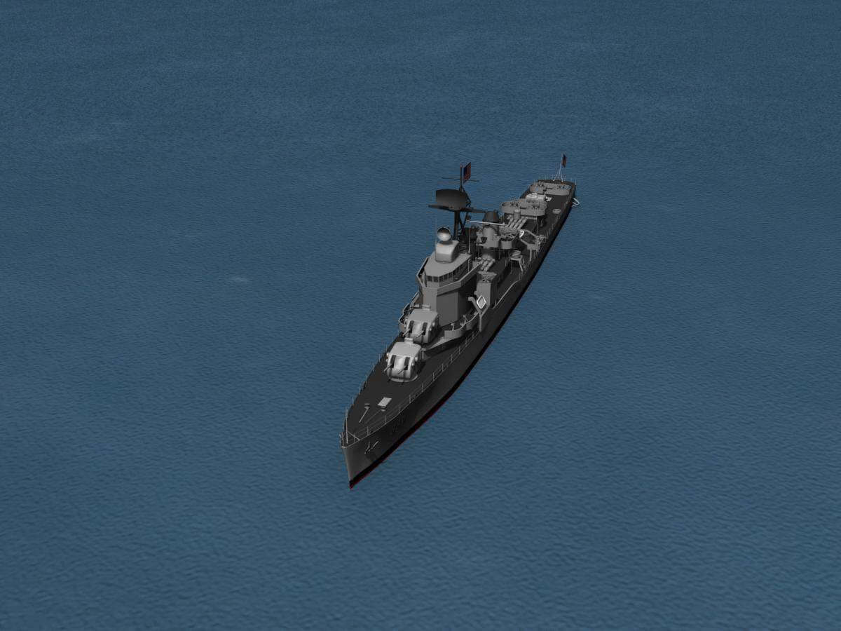 Gearing Class Destroyer DDR-889 USS O'hare 3D Model by Dreamscape Studios