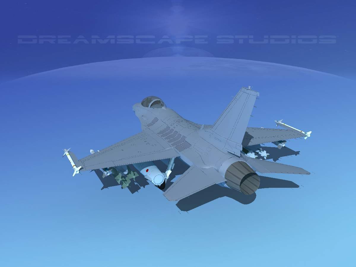 General Dynamics F-16A Falcon 3D Model by Dreamscape Studios