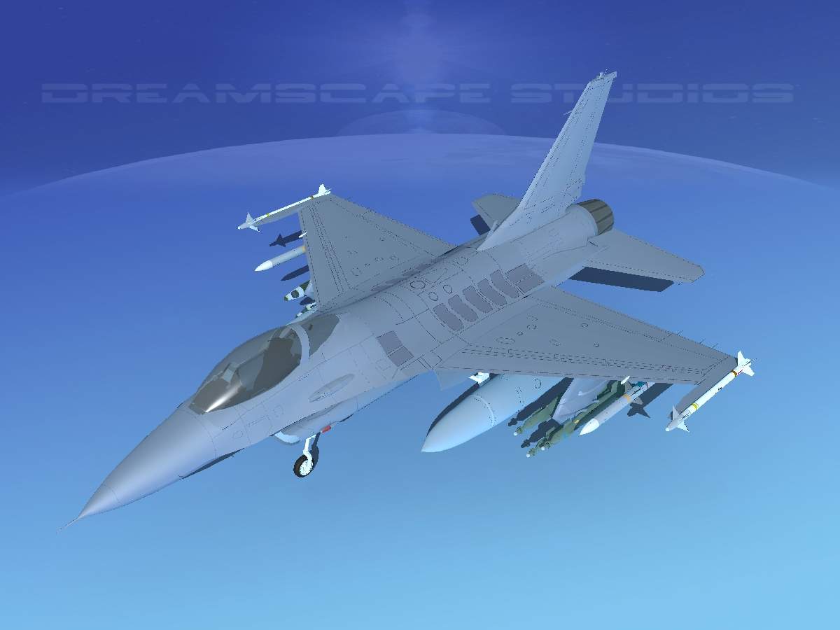 General Dynamics F-16A Falcon 3D Model by Dreamscape Studios