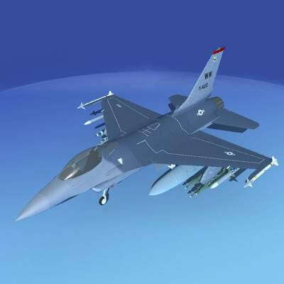 General Dynamics F-16A Falcon V15 USAF 3D Model by Dreamscape Studios