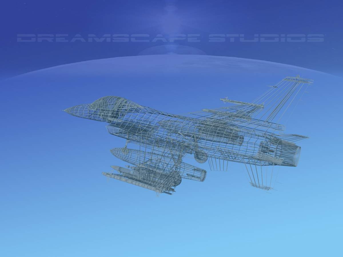 General Dynamics F-16A Falcon V16 USAF 3D Model by Dreamscape Studios
