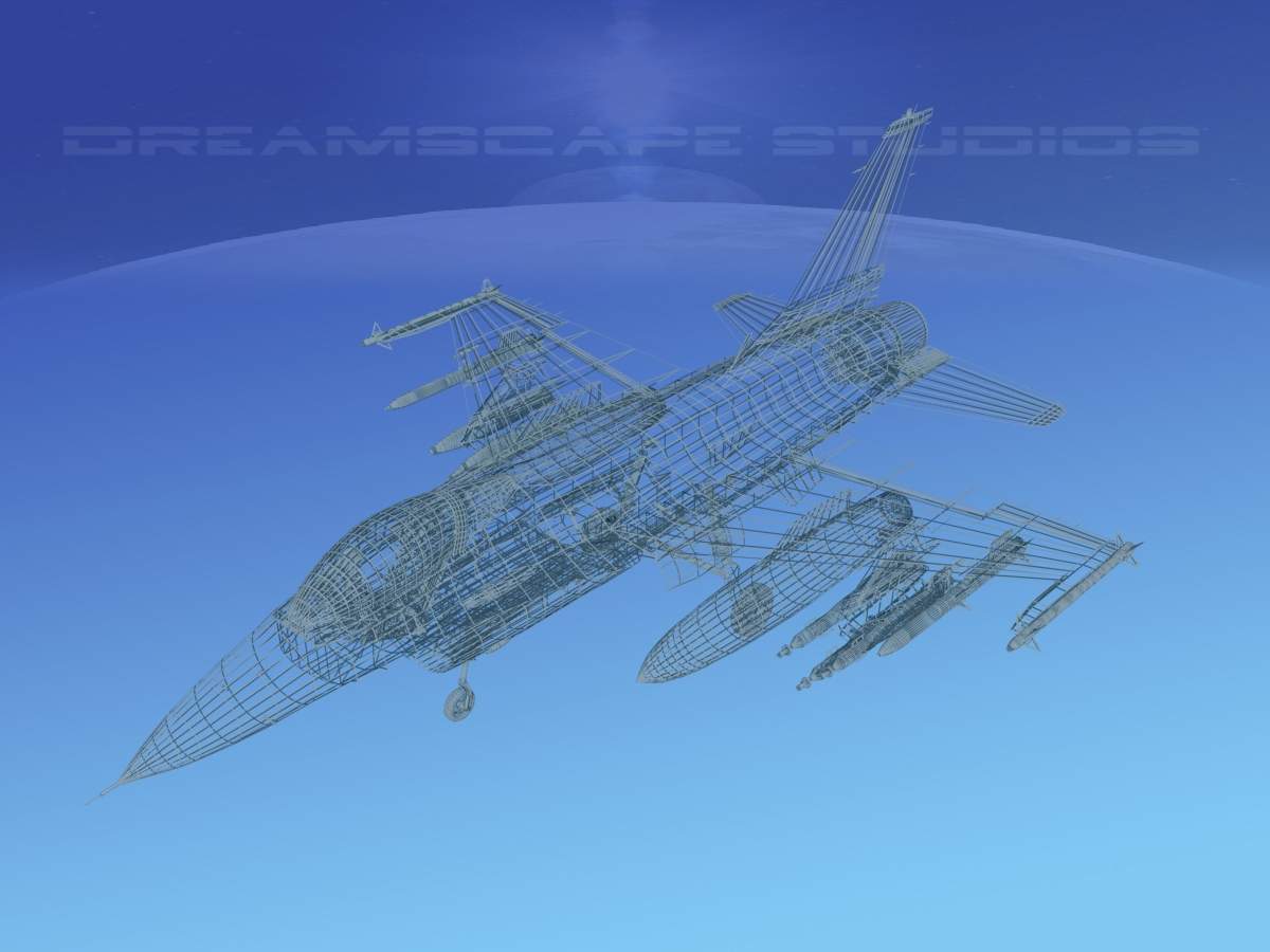 General Dynamics F-16A Falcon V16 USAF 3D Model by Dreamscape Studios