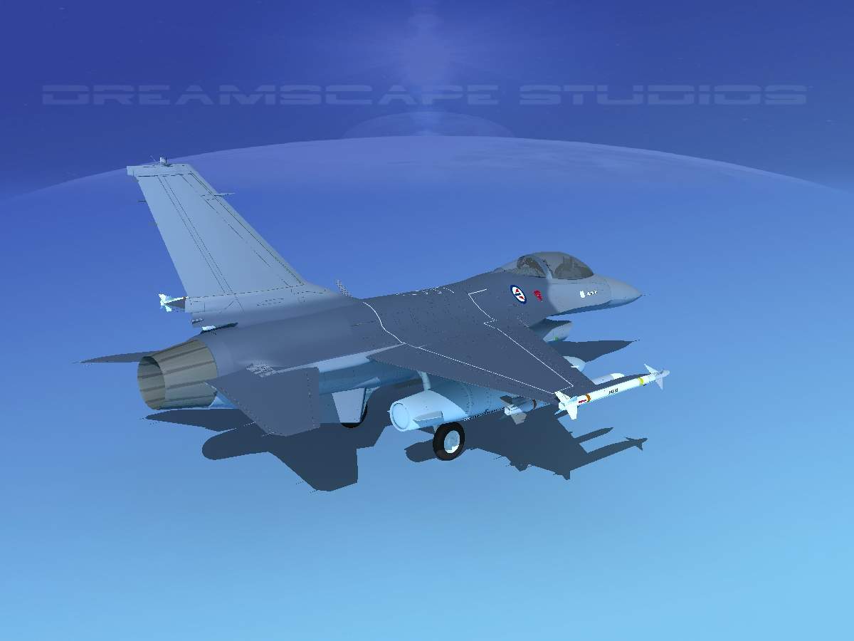 General Dynamics F-16A Falcon V23 3D Model by Dreamscape Studios