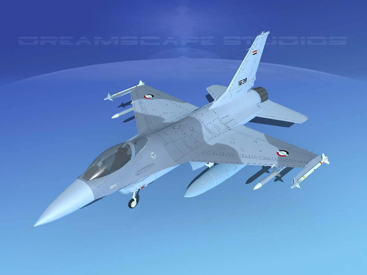 General Dynamics F-16A Falcon V32 Iraq 3D Model by Dreamscape Studios