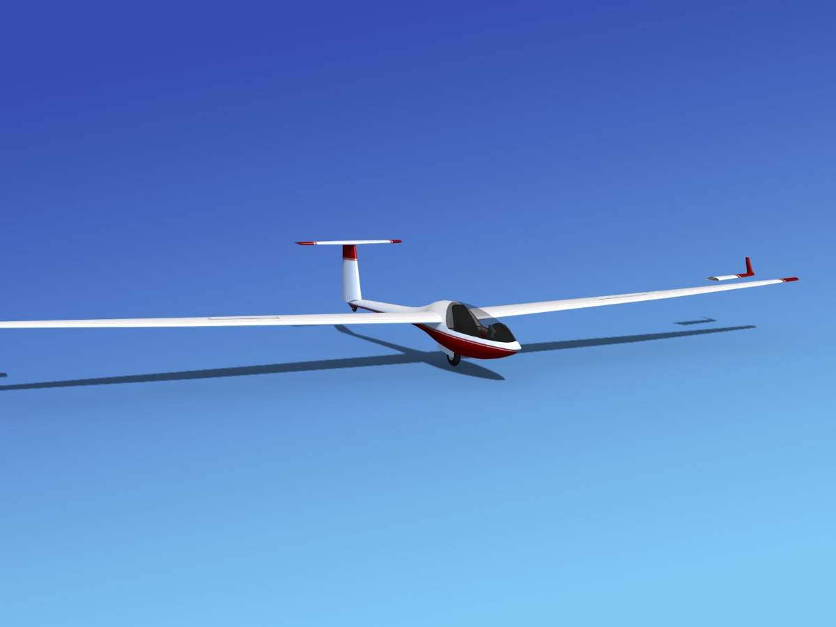 Glaser Dirks DG-600 17 Meter Sailplane V06 3D Model by Dreamscape Studios