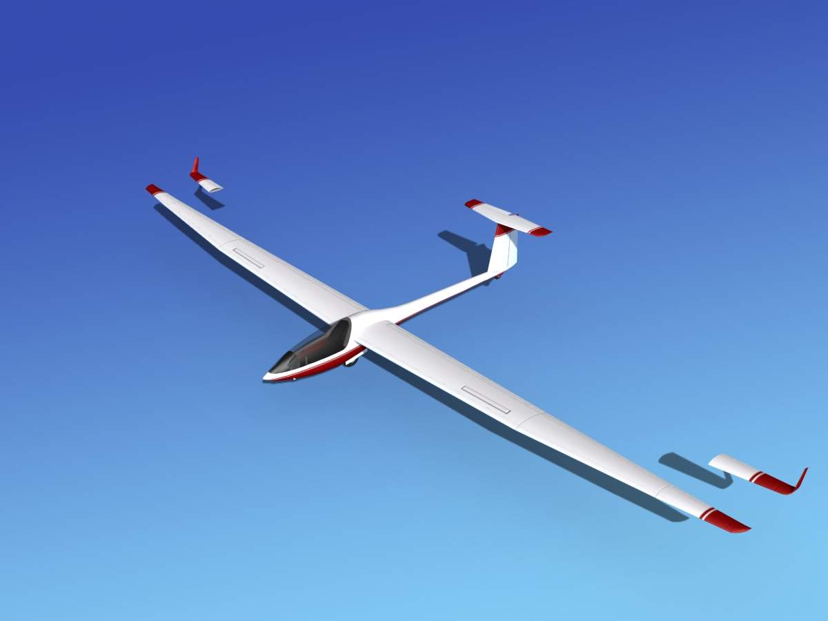 Glaser Dirks DG-600 17 Meter Sailplane V06 3D Model by Dreamscape Studios