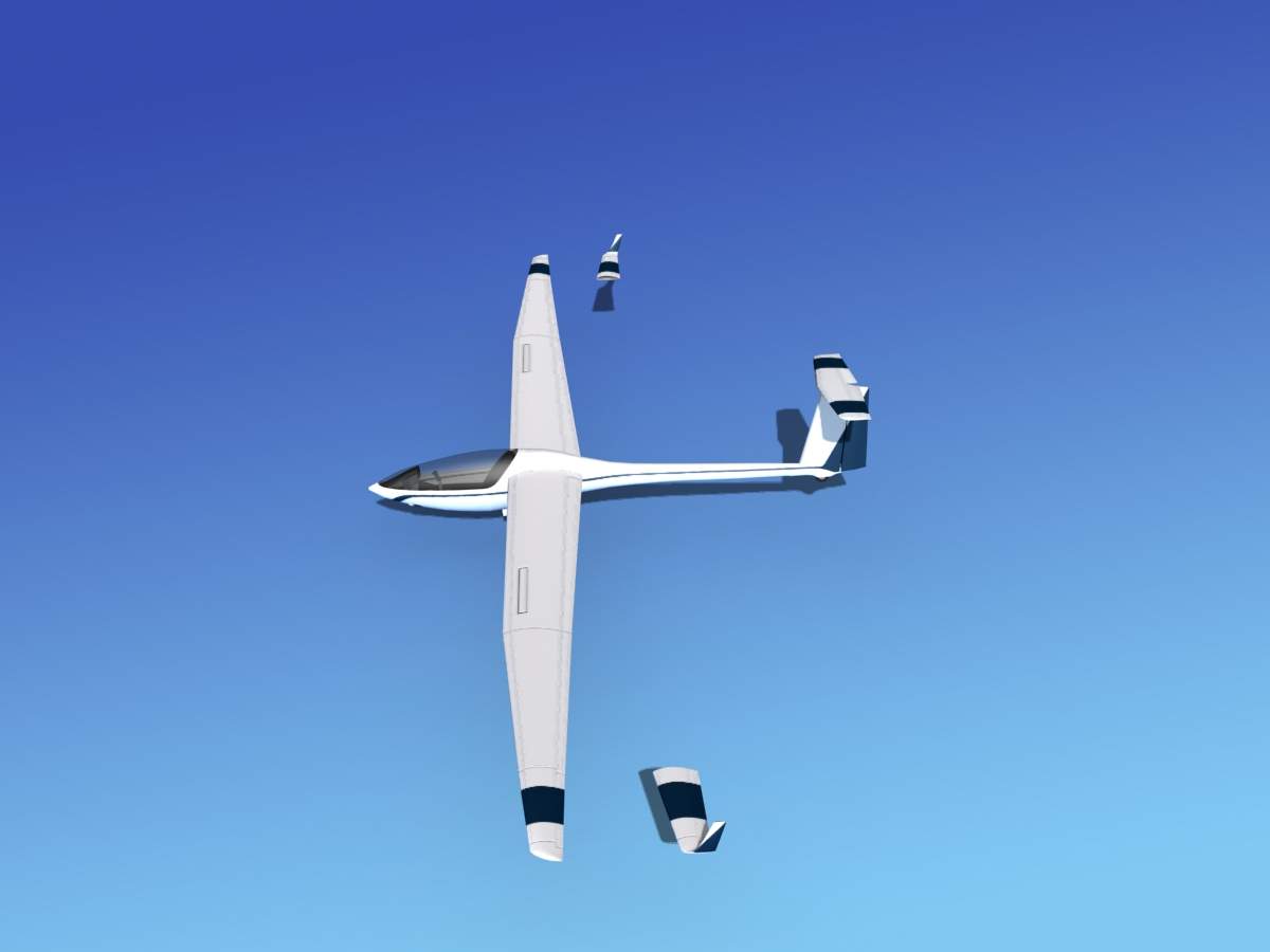Glaser Dirks DG-600 17 Meter Sailplane V13 3D Model by Dreamscape Studios