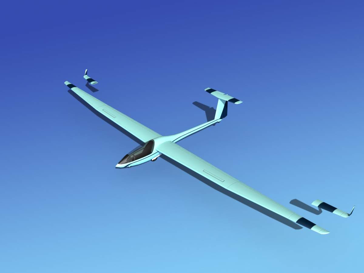 Glaser Dirks DG-600 17 Meter Sailplane V14 3D Model by Dreamscape Studios