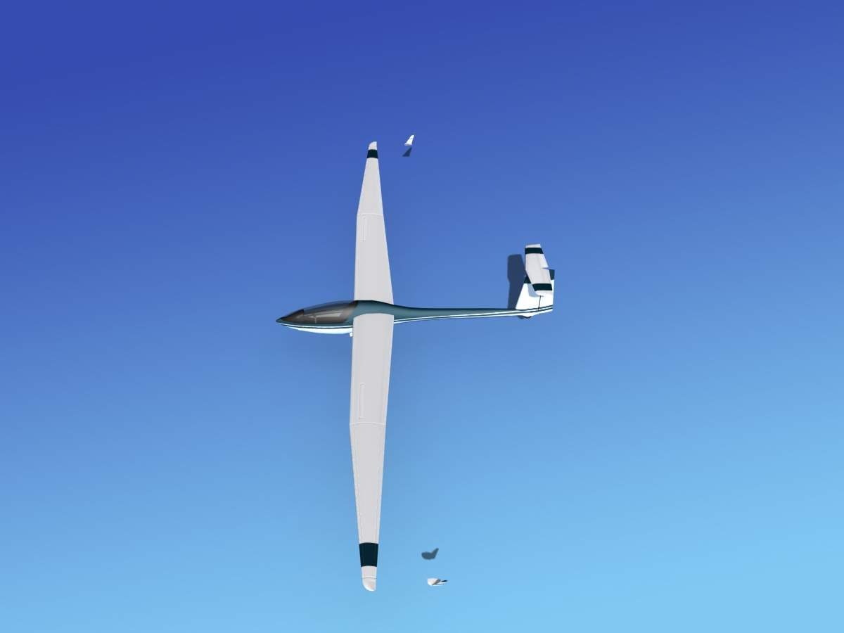 Glaser Dirks DG-600 18 Meter Sailplane V14 3D Model by Dreamscape Studios