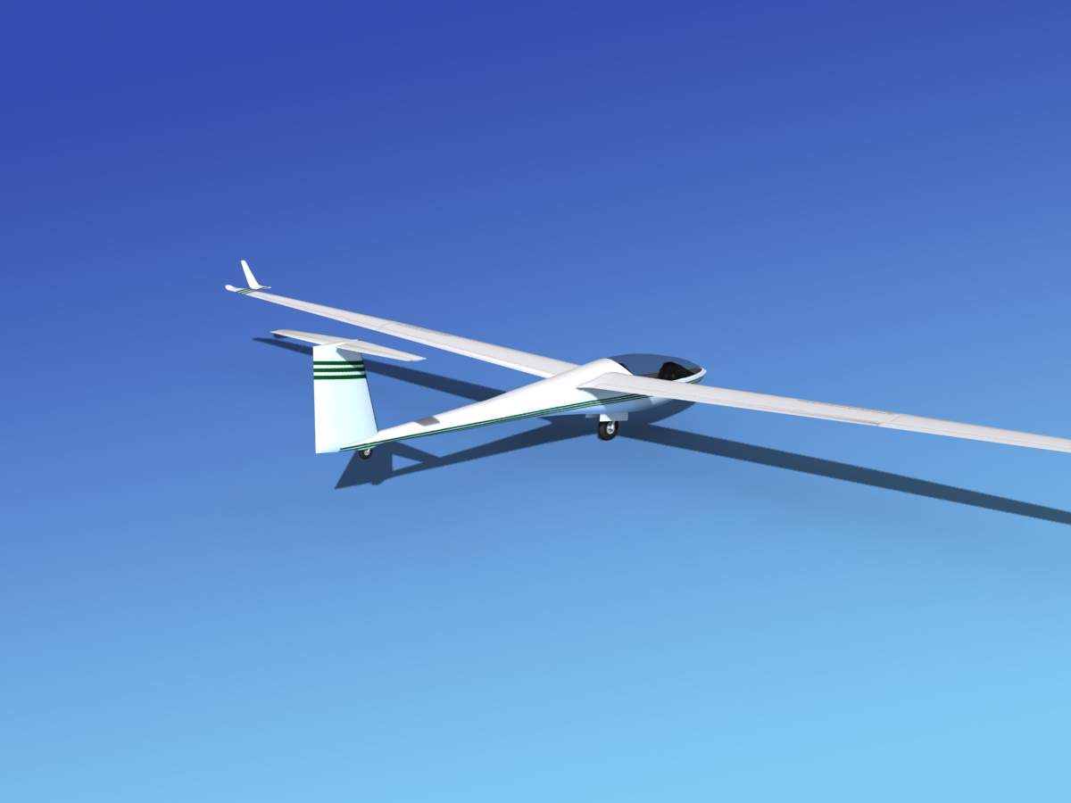 Glaser Dirks DG-800 18 Meter Sailplane V04 3D Model by Dreamscape Studios