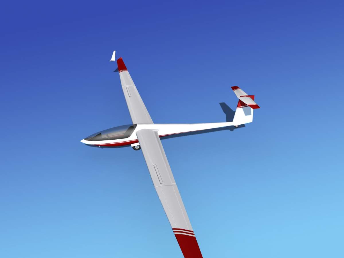 Glaser Dirks DG-800 18 Meter Sailplane V13 3D Model by Dreamscape Studios