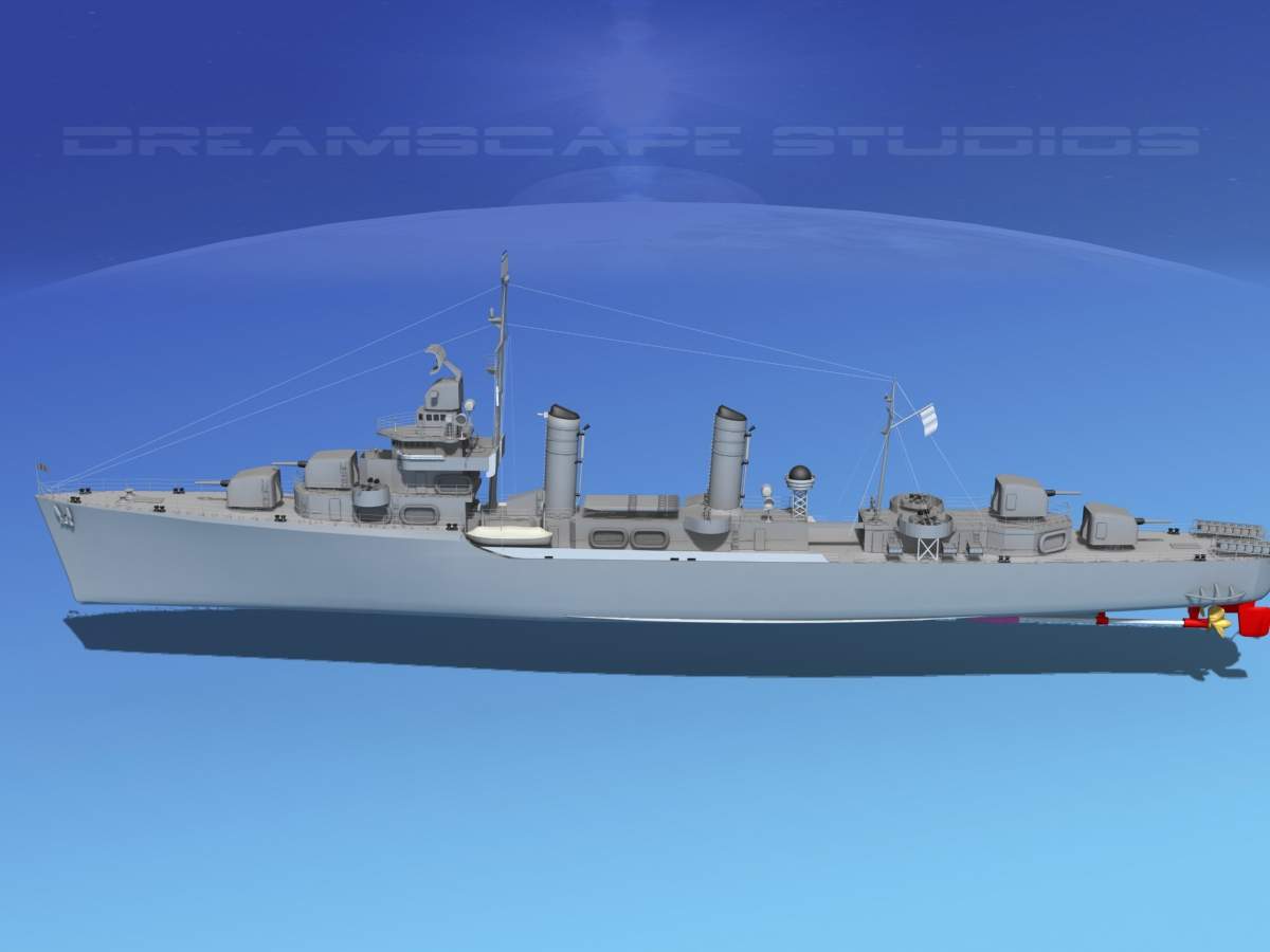Gleaves Class Destroyer Base Model VBM by Dreamscape Studios