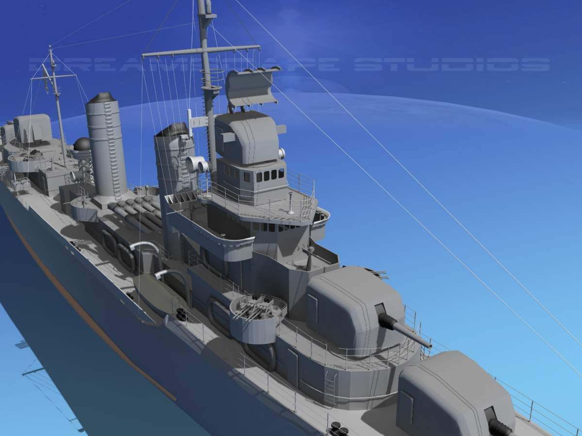 Gleaves Class Destroyer Base Model VBM by Dreamscape Studios