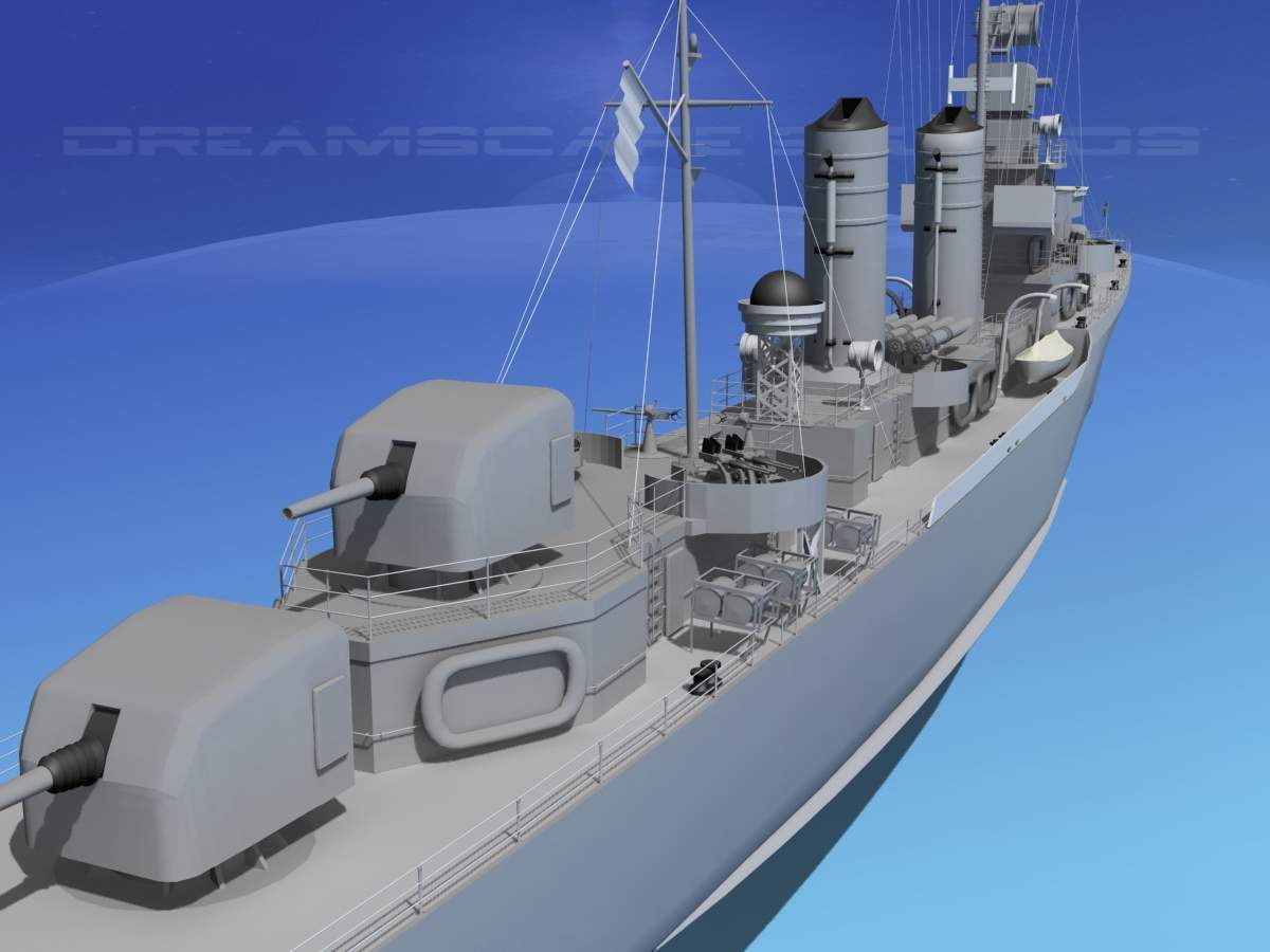 Gleaves Class Destroyer Base Model VBM by Dreamscape Studios