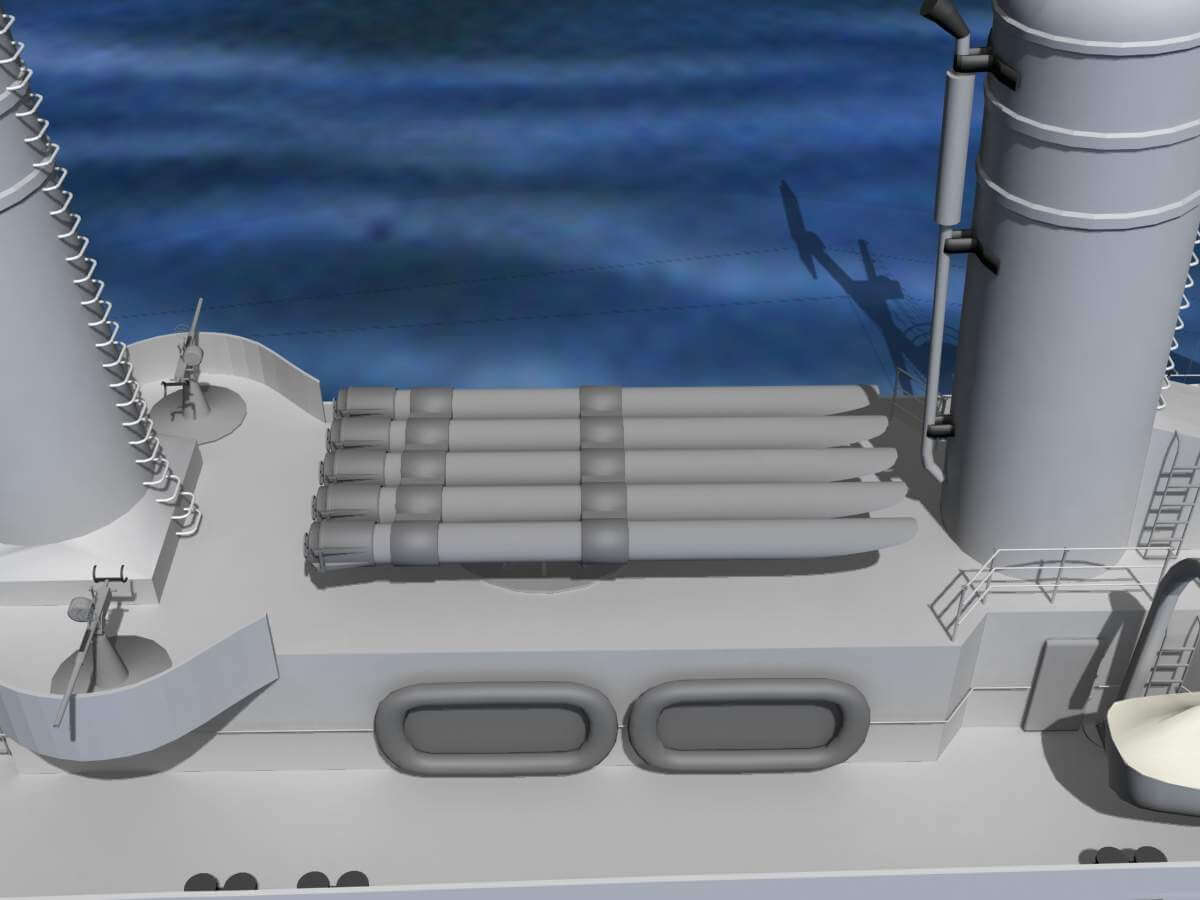 Gleaves Class Destroyer USS Gleaves DD423 - 3D Model by Dreamscape Studios