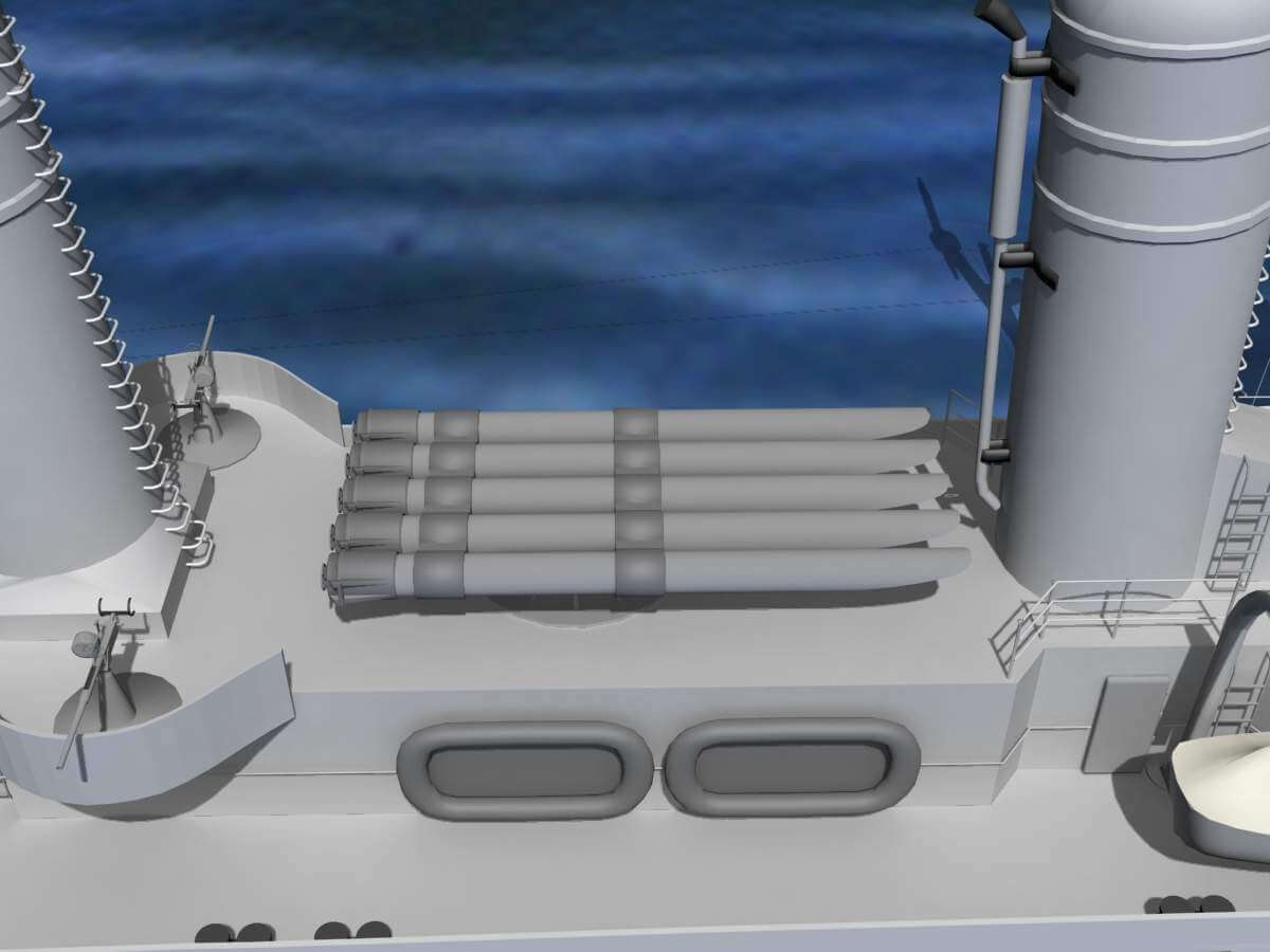 Gleaves Class Destroyer USS Ingraham DD444 - 3D Model by Dreamscape Studios